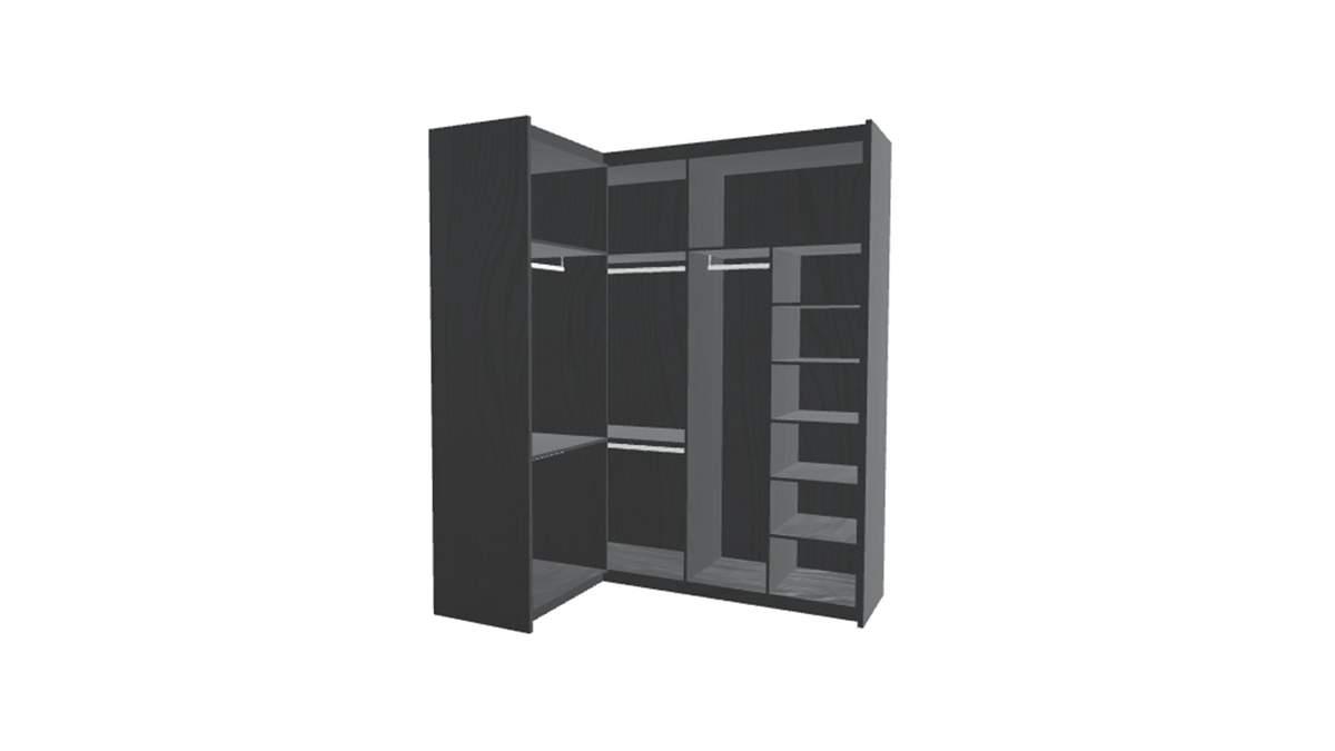 L-Shape Swing Wardrobe in High Pressure Laminate Finish | High Quality ...
